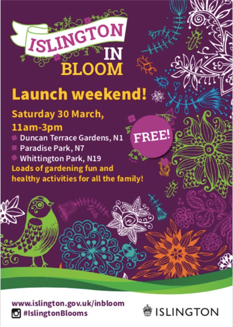 Islington In Bloom Launch March 30 – Friends of Wray Crescent